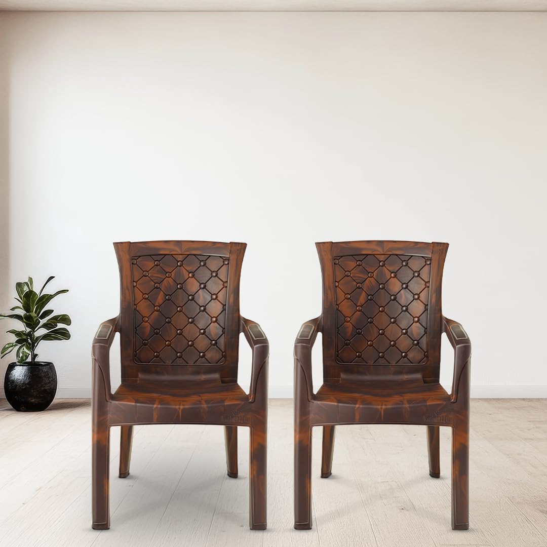 MAHARAJA Plastic Chair Set of 2 | Plastic Chair for Home, Living Room ...