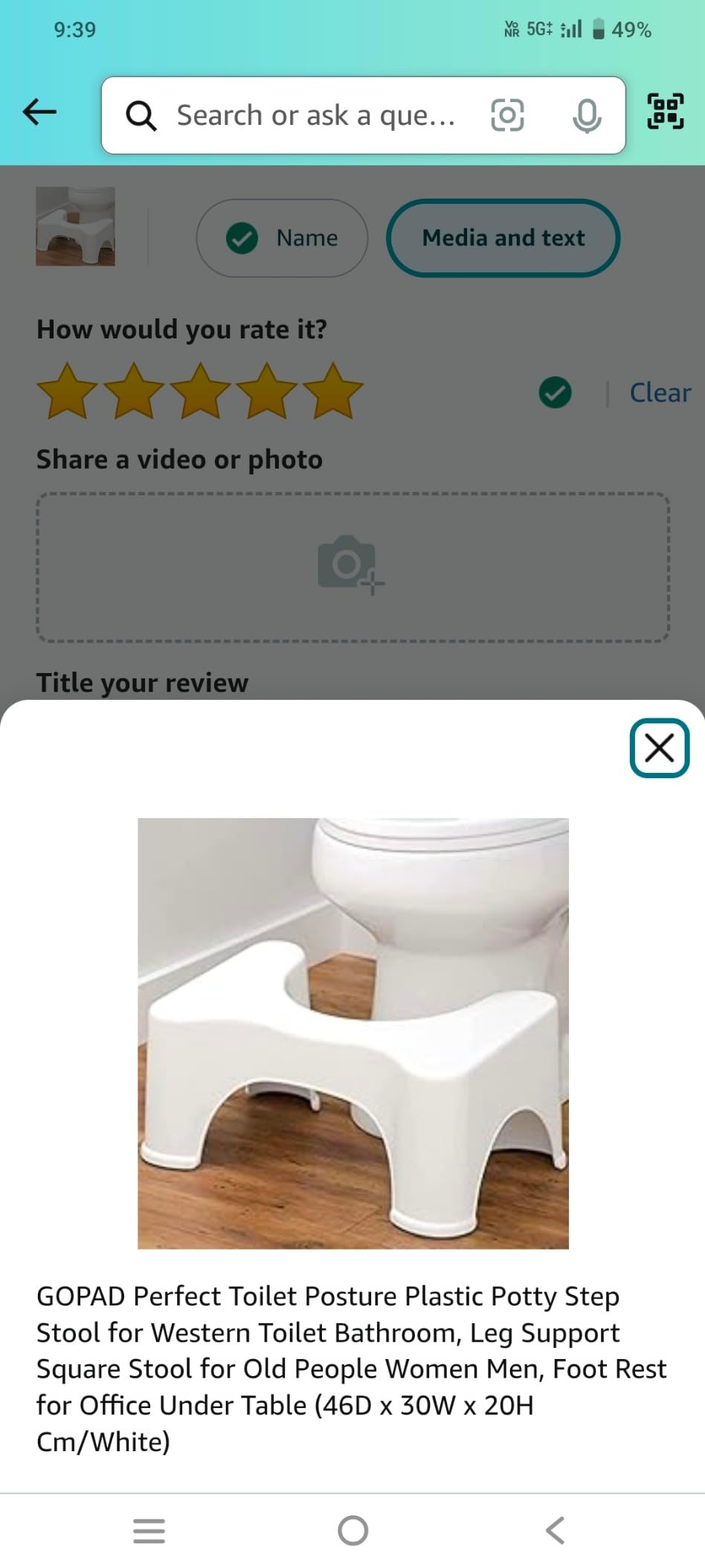 GOPAD Perfect Toilet Posture Plastic Potty Step Stool for Western ...