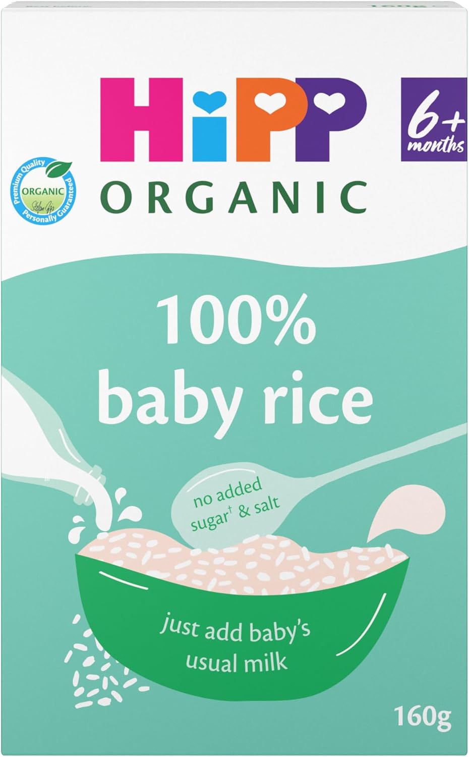 HiPP Organic 100% Baby Rice 6+ Months 160g (Pack of 4) : Amazon.co.uk ...