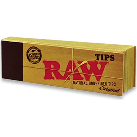 250 Raw Rolling Papers Filter Tips – 5 Booklets of 50 Standard Size ...