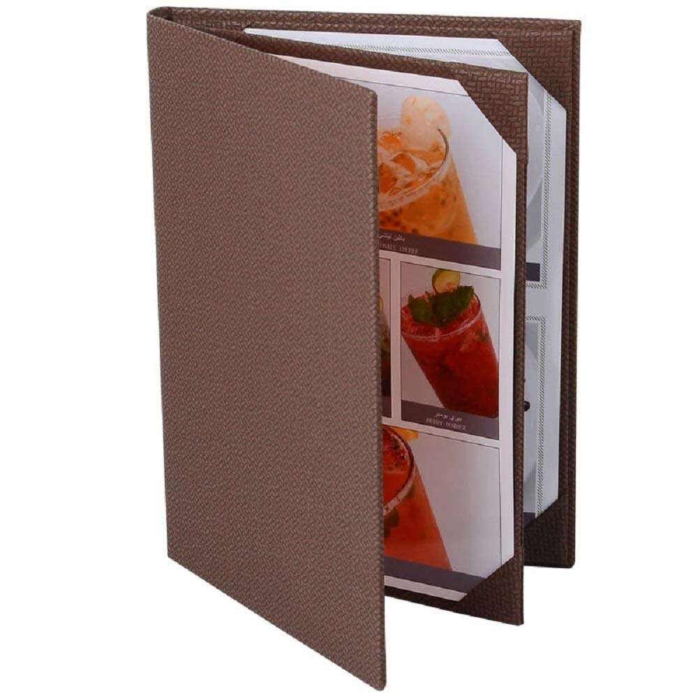 NJ Restaurant Leather Menu Covers Holders 9x12" Inches, 3 panel 4 view ...