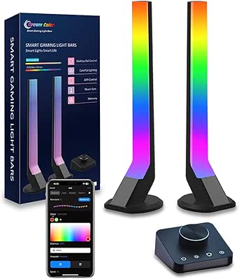 Gaming Light Bars with Dial Controller, Smart Gaming LED Lights RGB ...