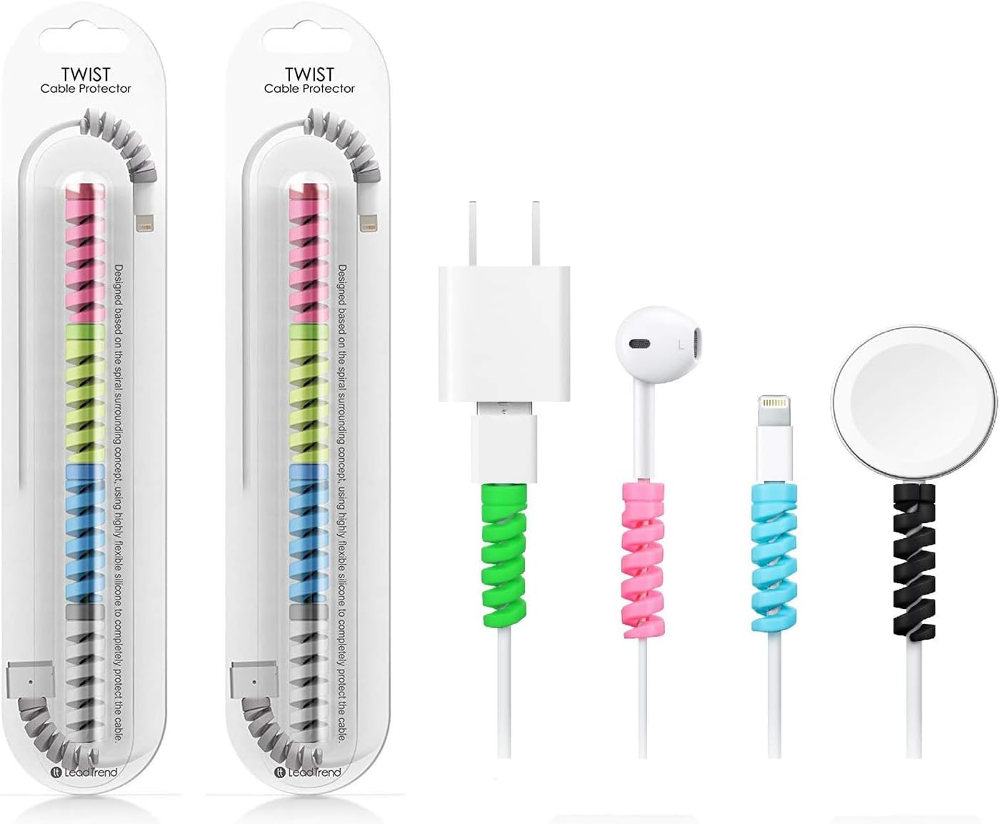 HUMBLE® Spiral Charger Cable Protector Data Cable Saver Charging Cord ...