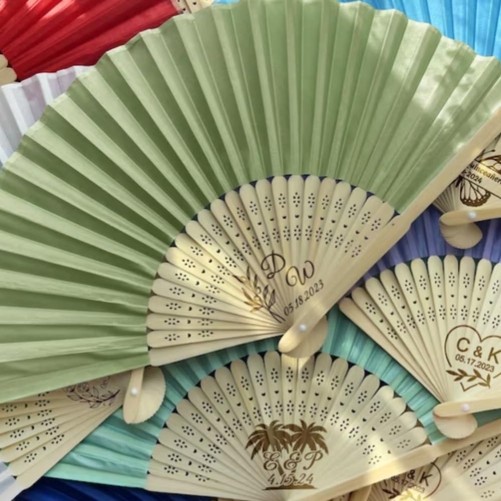 Personalized Hand Fans Bulk Paper Fans Personalised Your Gifts