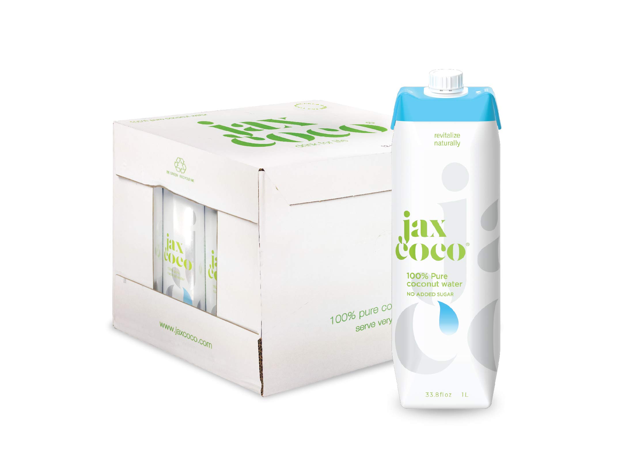 Jax Coco - 100% Pure Coconut Water | 12 x 1L | Coconut Water Multipack Tetra Pak, Nutritional ...
