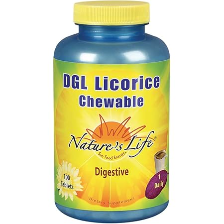 Amazon.com: Nature's Life DGL Licorice Tablets, 380 Mg, Chewable, 100 ...