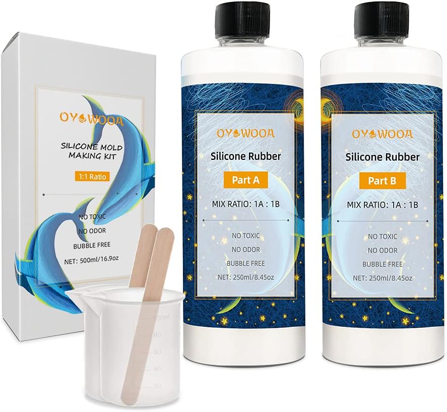 Amazon.com: Silicone Molds Making Kit Liquid Silicone Rubber for Resin ...