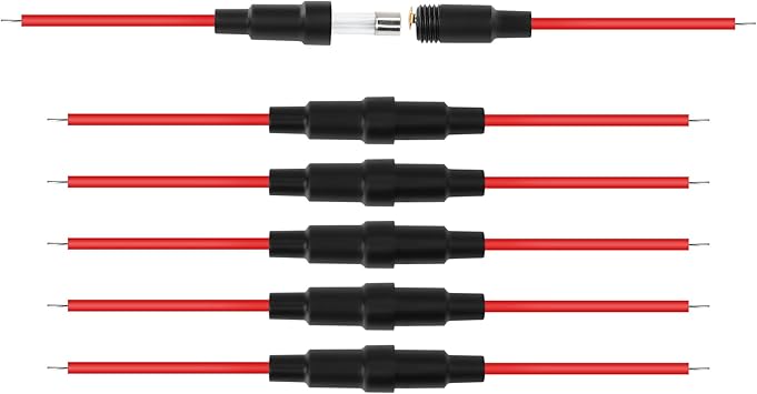 PNGKNYOCN 5x20 mm Fuse Holder Inline Screw Type with 22 AWG wire for ...