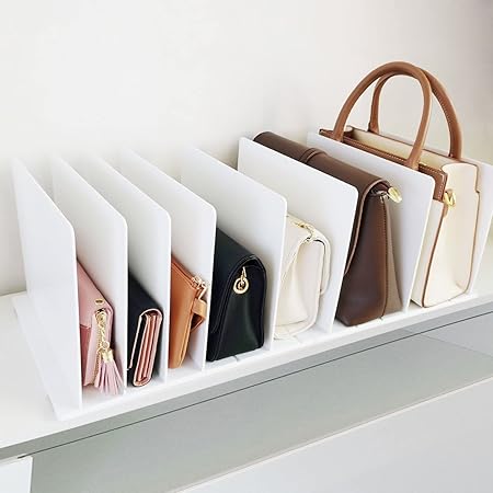 Amazon.com: PHOJEWI Purse Organizer for Closet, Shelf Dividers for ...