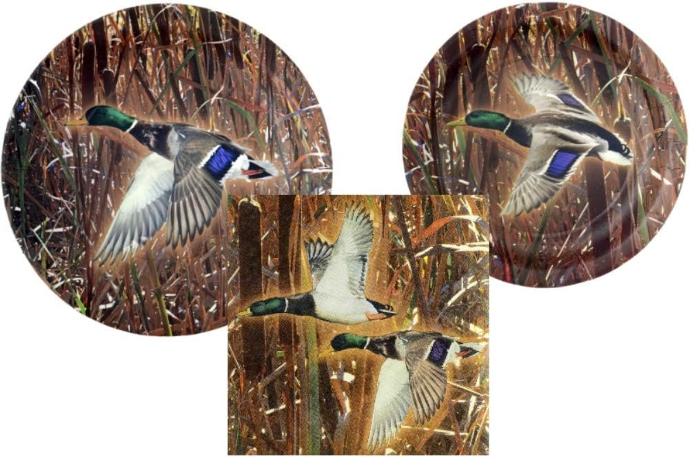Amazon.com: Mallard Duck Party Supplies - Bundle Includes Plates and ...