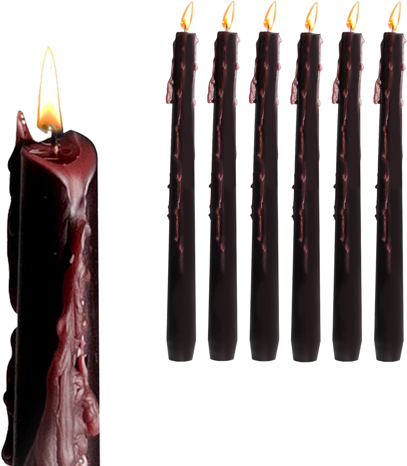Amazon.com: something different Vampire Tears Black Candles - Set of 4 ...