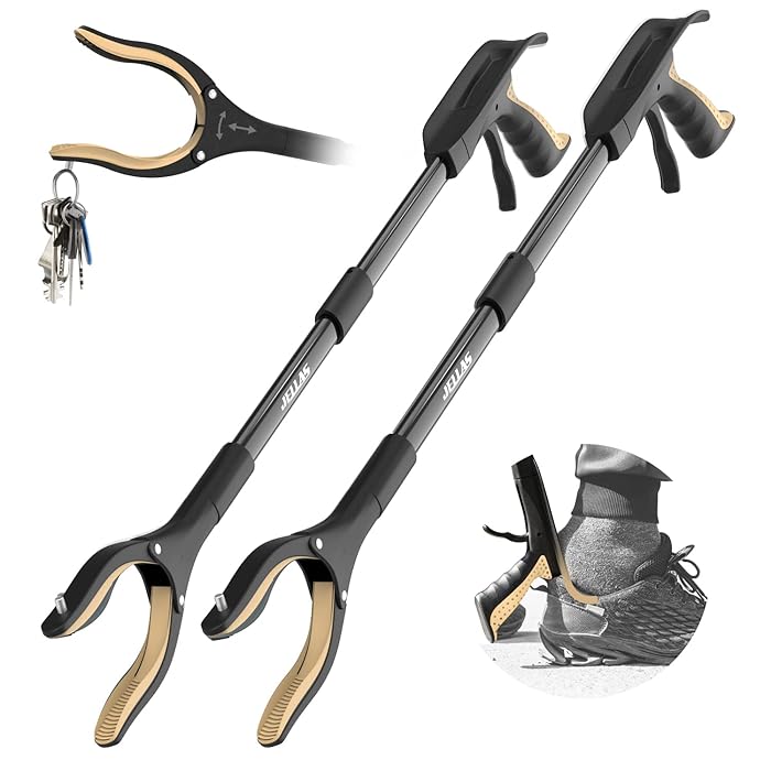 Buy Jellas 2-Pack 32 Inch Grabber Reacher Tool with Magnetic Tip ...