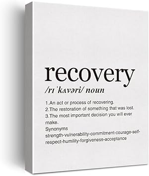 Amazon.com: GTGIC Recovery Definition Print Canvas Wall Art Home Office ...