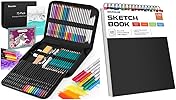 Amazon.com: Soucolor 9" x 12" Sketch Book, 1-Pack 100 Sheets Spiral Bound Art Sketchbook, (68lb ...