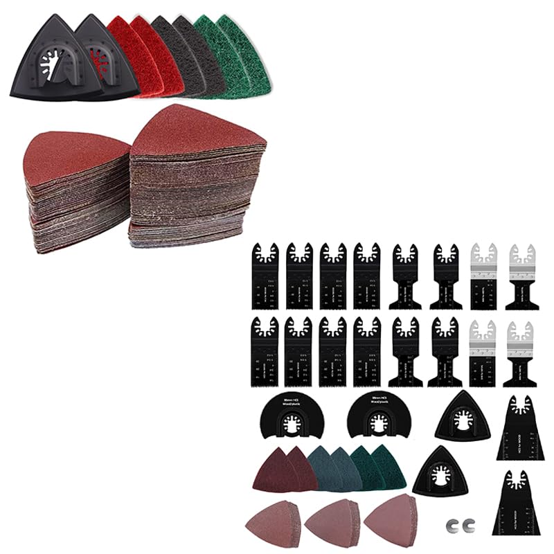VRKET 133PCS oscillating Tool Sanding Pads kit and 105 Pack Oscillating ...
