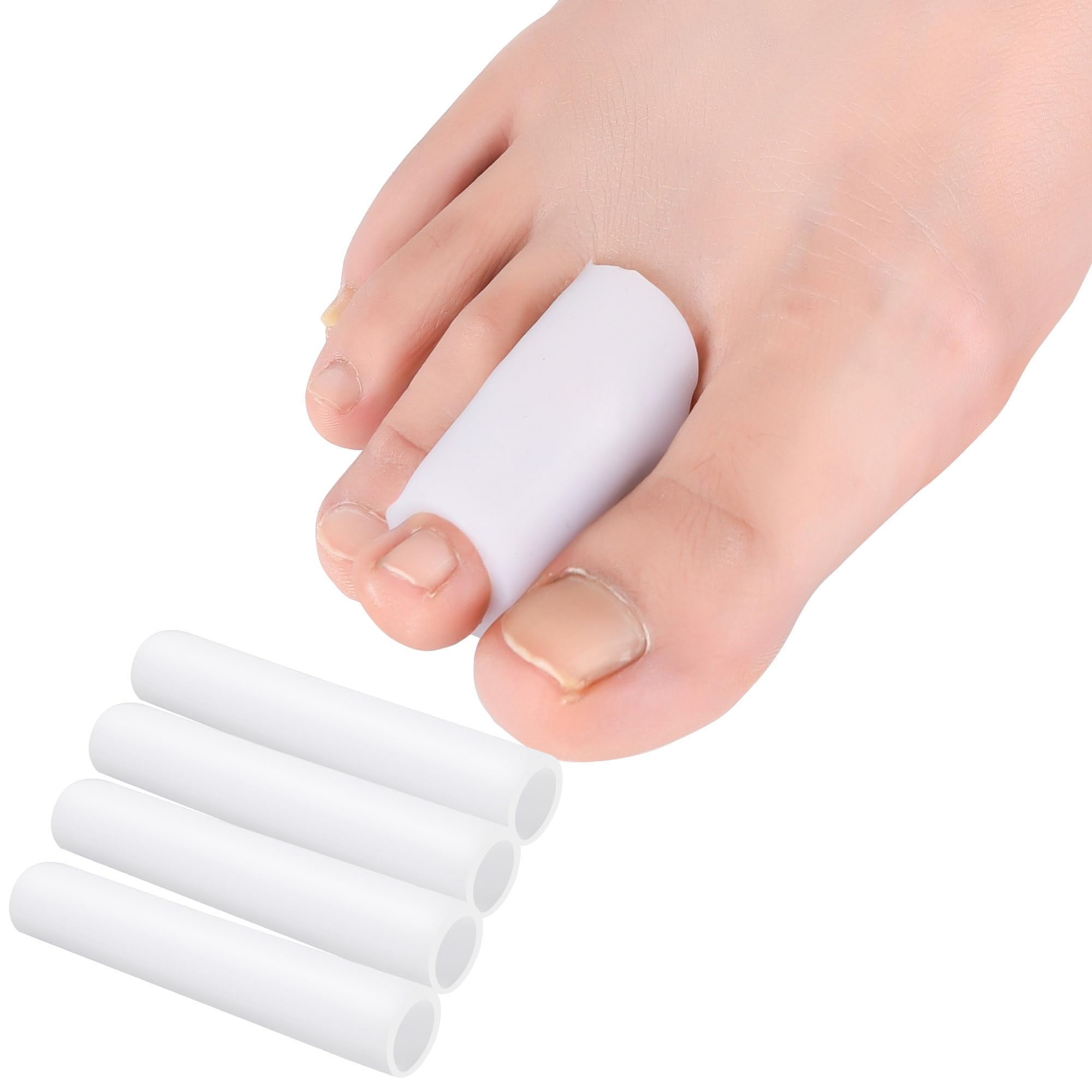 Amazon.com: Hoogoo Gel Toe Sleeves 4 Pack, Toe Tubes Protectors Pads ...