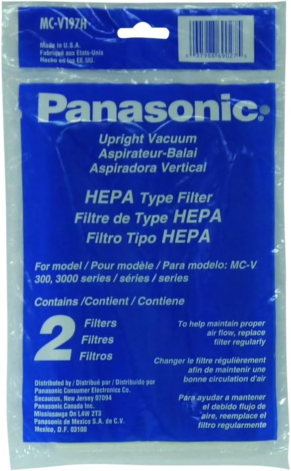 Amazon.com - Panasonic MC-V197H 2-Pack Upright HEPA Filter - Household ...
