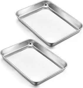Herogo Baking Tray Set of 2, Stainless Steel Baking Sheet Pans ...