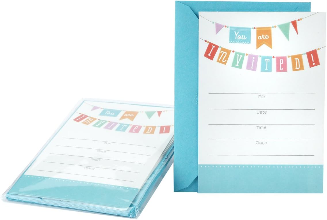 Amazon.com: Hallmark Invitation Cards (Celebration Banner) : Home & Kitchen