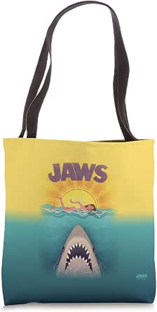 Amazon.com: Jaws 50th Anniversary Poster Sunset Swim Front & Back Tote ...