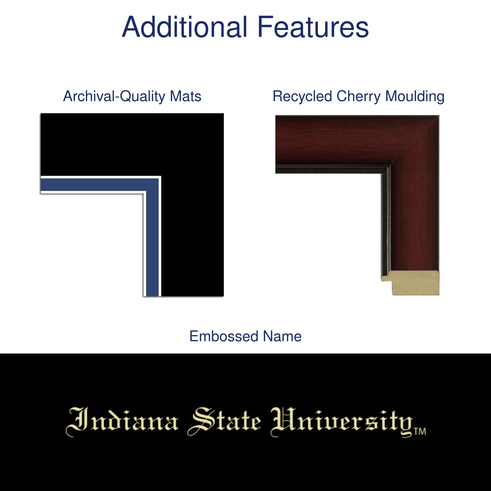 Indiana State University Diploma Frame In Legacy Black Cherry With ...