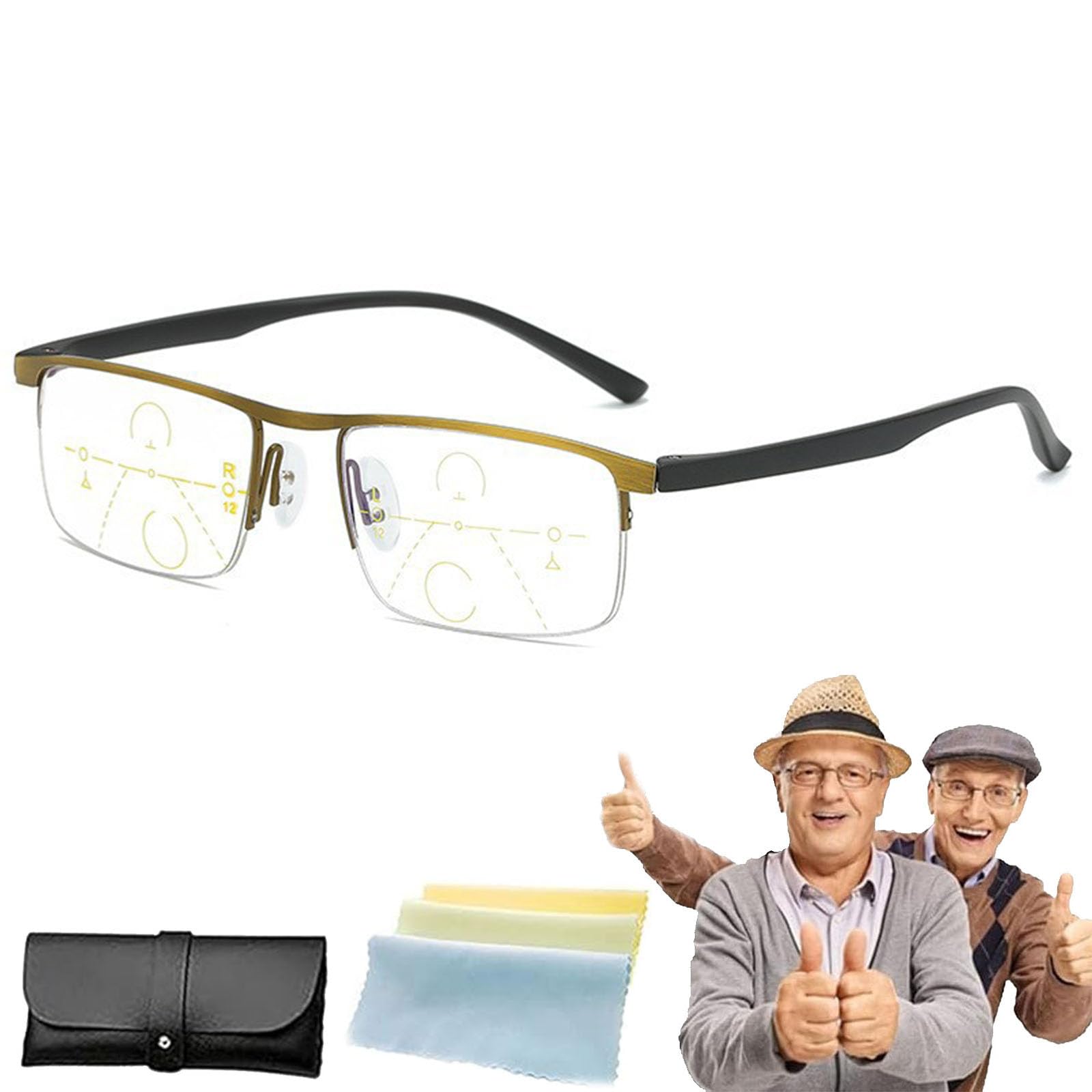 Outfany Intellireaders,Titanium Progressive Far and Near Dual-Use ...
