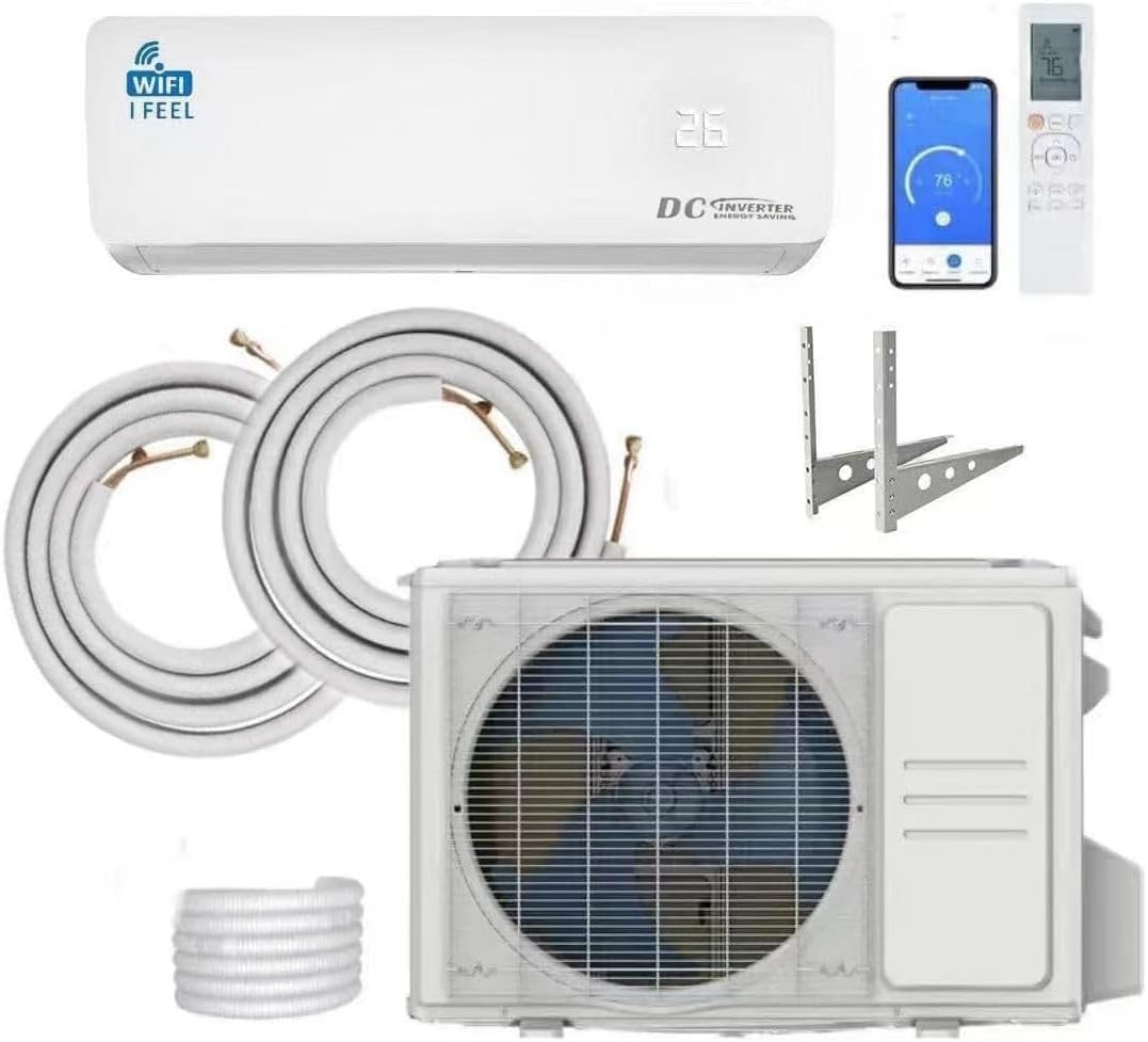12000 BTU Air Conditioner Wall Split Wi Fi 5 In 1 Air Cooler Heater ...
