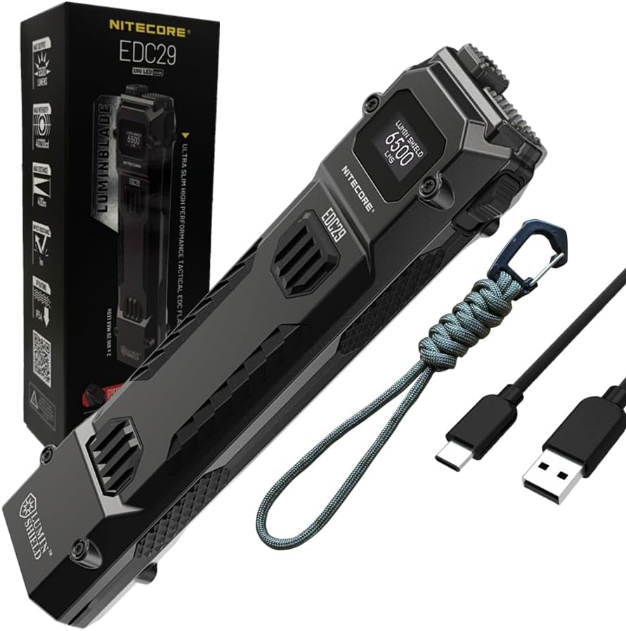 Nitecore EDC29 - Linterna recargable de 6,500 lúmenes para uso diario ...