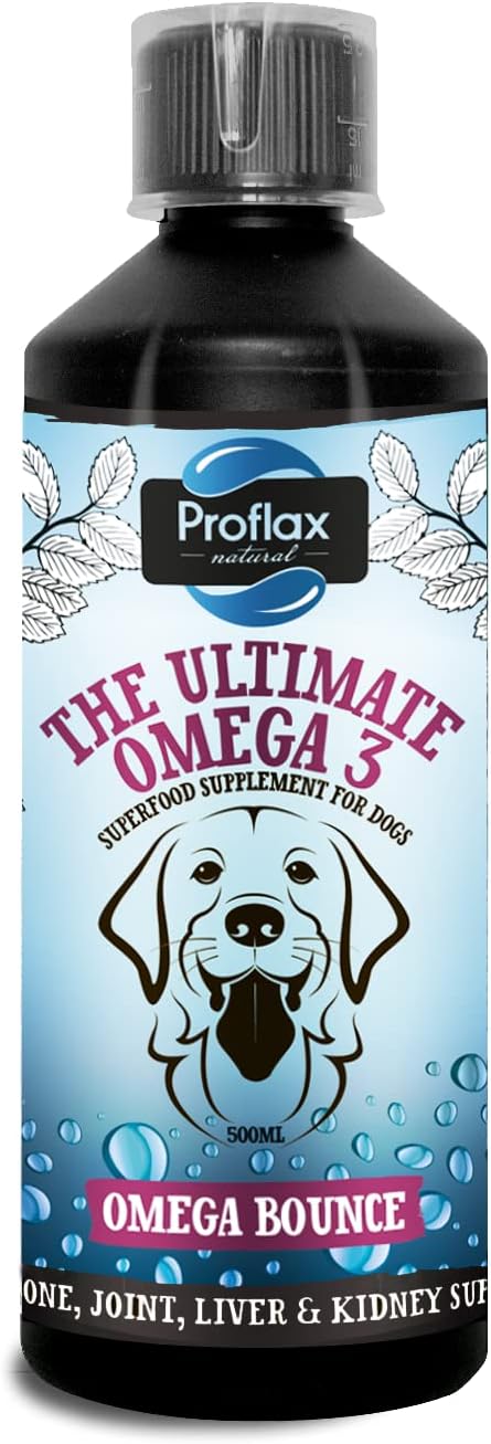 Proflax Omega Bounce - Liquid Oil Dog Supplement for Mobility, Liver ...