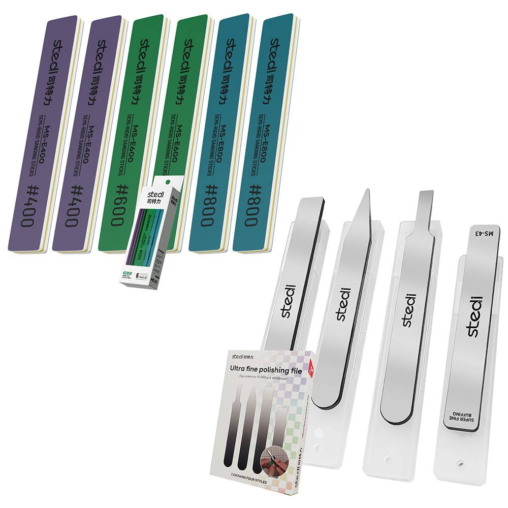 stedi Sanding Sticks 6PCS + 4PCS Glass Files #10000 Grit: Amazon.com ...