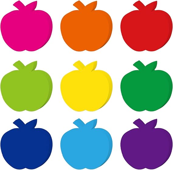 Amazon.com: 117 PCS Apple Cutouts Paper Bulletin Board Decorations ...