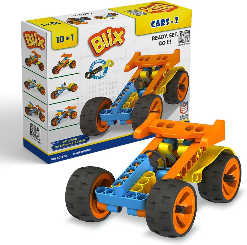 Buy Blix Cars-2- STEM Toy for 5+ Kids| Best Gift for Kids| 1 kit 9 ...