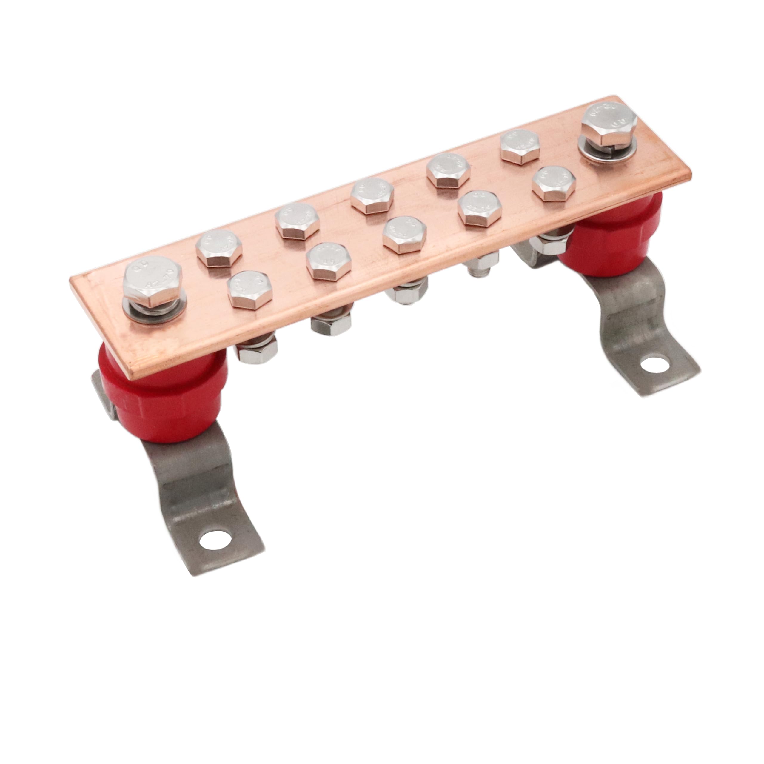 SCXCLY Wall Mounted Copper Ground Bar Kit, with 10 Terminal Positions ...