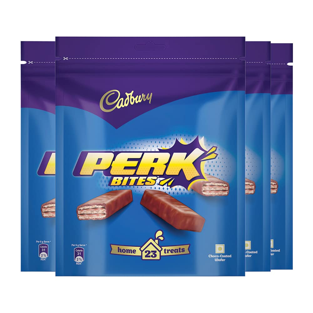 Cadbury Perk Chocolate coated wafer Home Treats, 138 g, Pack of 4 (4 x ...