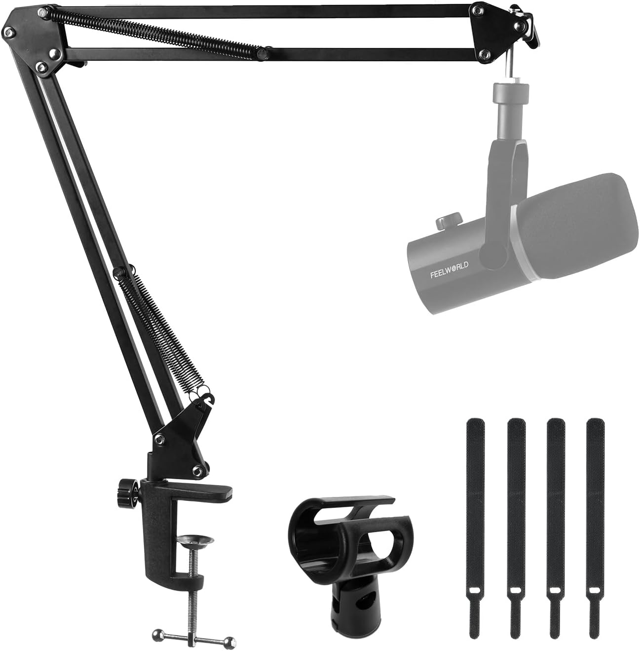 Amazon.com: FEELWORLD AMS1 Microphone Boom Arm, Adjustable Mic Arm ...