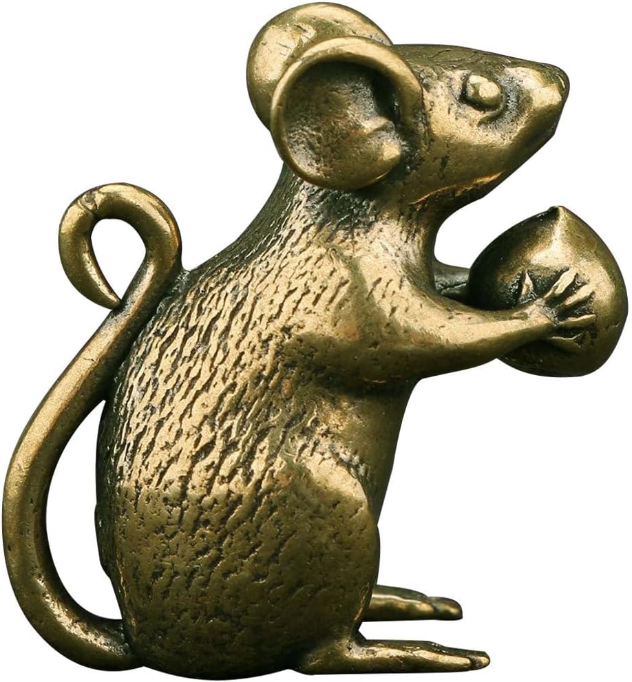 Amazon.com: ARTIBETTER Brass Mouse Ornament Modeling Craft Gold Statue ...