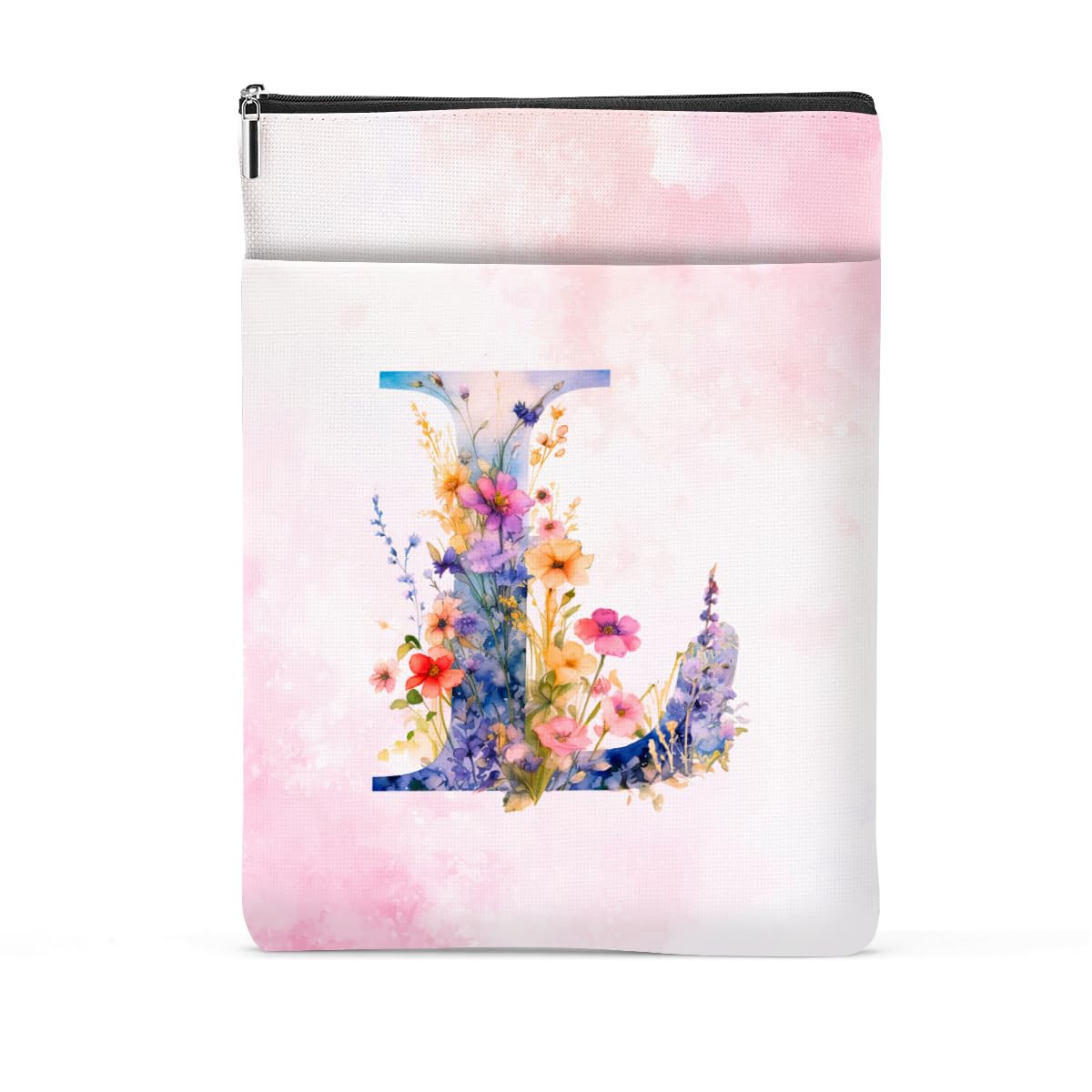 Amazon.com: Initial Book Sleeve Book Cover Personalized Floral Book ...