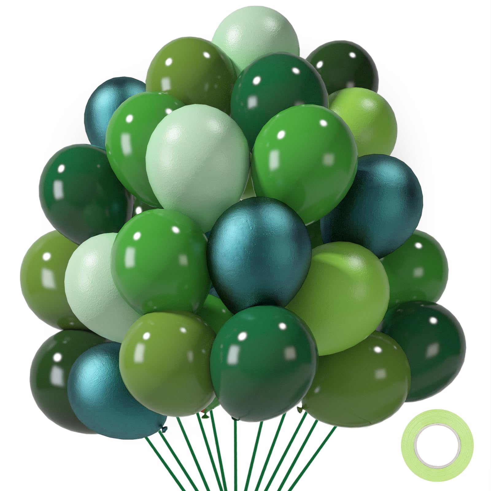 Amazon.com: LovesTown 140PCS Green Balloons Set, 12" Party Balloons ...