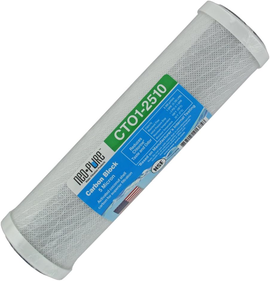Amazon.com: Neo-Pure CTO1-2510 9-7/8" x 2-1/2" Coconut Shell Carbon ...