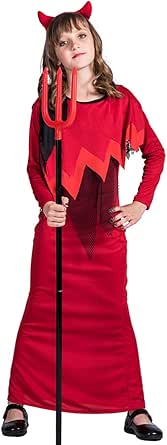 Amazon.com: Devil Costume Kids - Red Unisex Boys Girls Scary Halloween ...