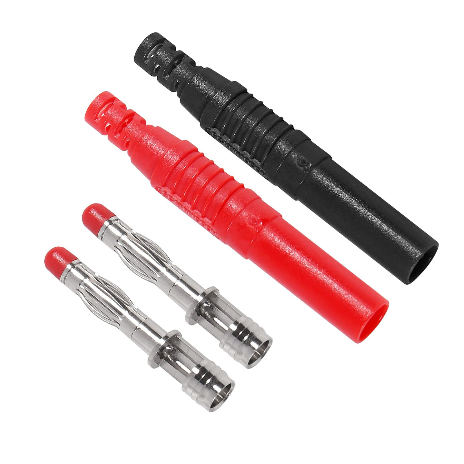 Snapklik.com : 20pcs Black And Red 4mm Banana Insulated Safety Straight ...