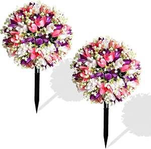 Amazon.com: HPLWYM 27.6in Artificial Boxwood Tulip Topiary Trees with ...