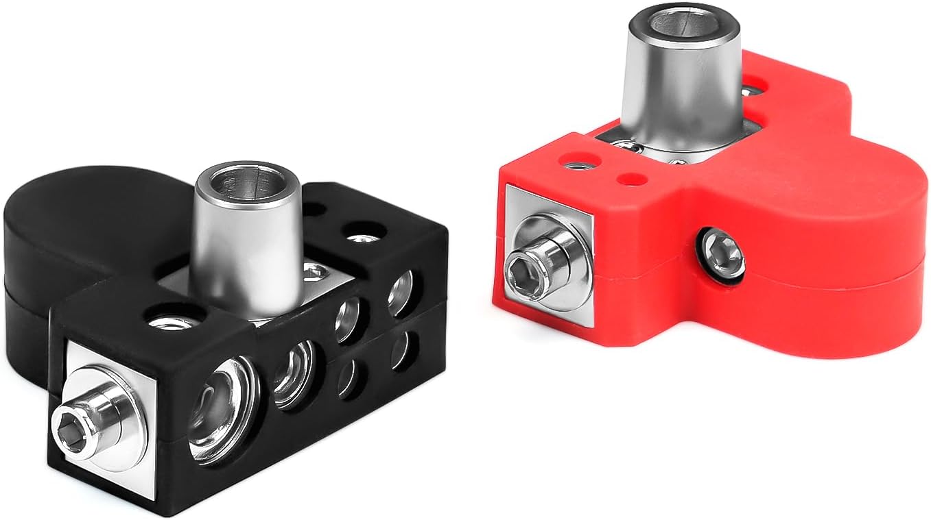 Amazon.com: Recoil BTL Solid Brass Positive/Negative Battery Terminals ...