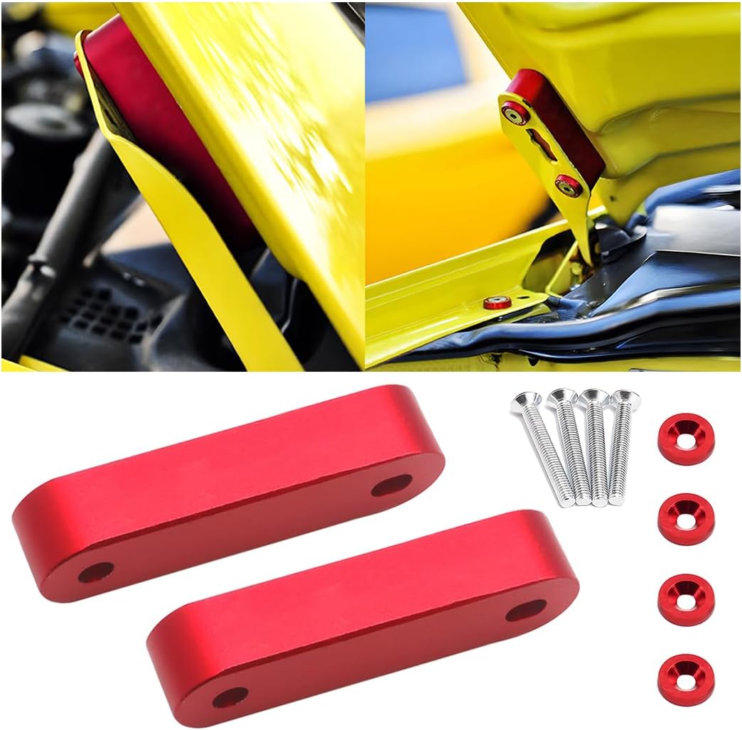 Amazon.com: zipelo Car Hood Spacer Riser Kit, Aluminum Alloy Front Hood ...