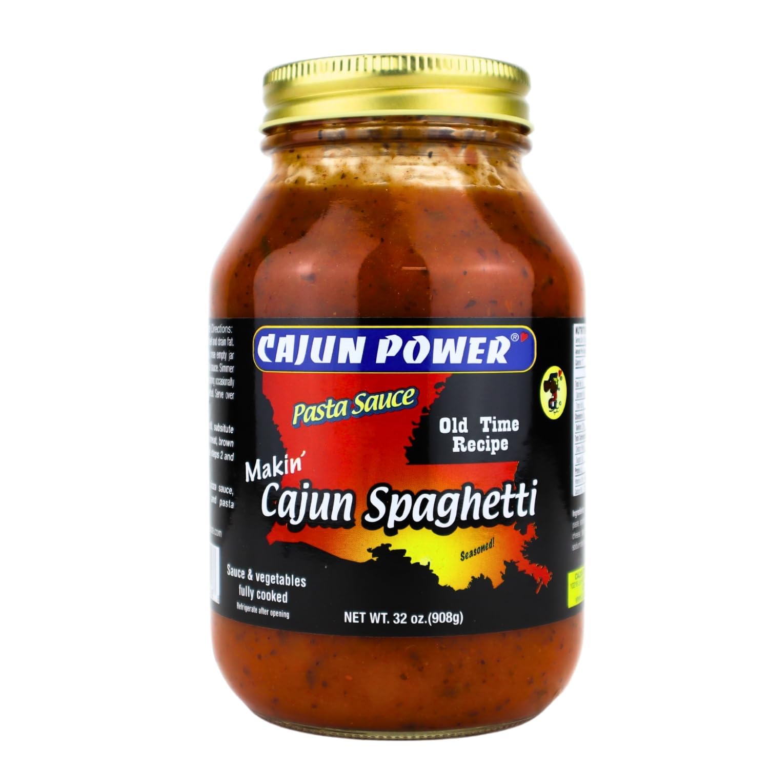 Amazon.com : Cajun Power Cajun Spaghetti Pasta Sauce, 32oz Jar ...