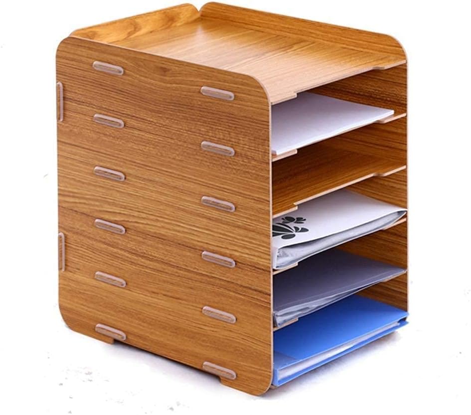 Storage A4 Paper Rack, Desk Organizer Letter Tray Organizer 6Tier Desk ...