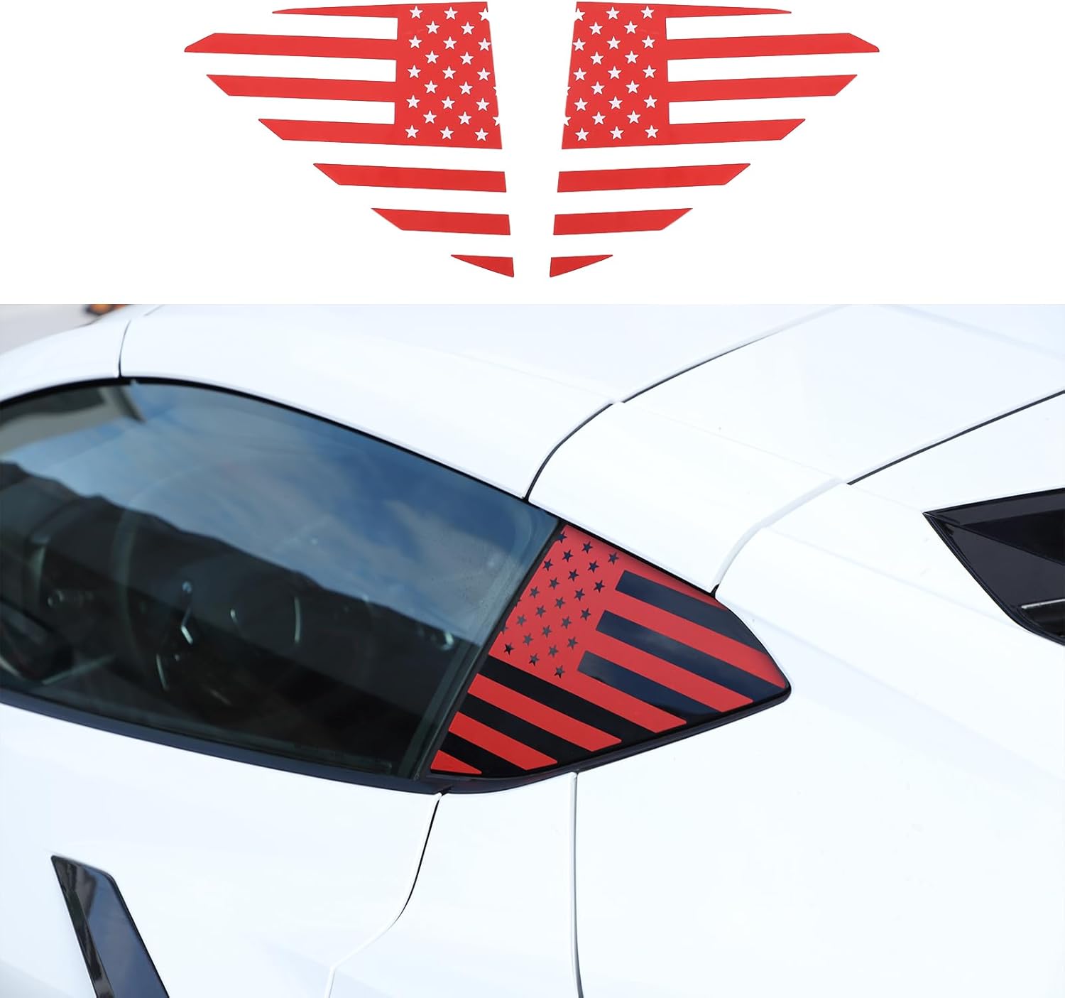 Amazon.com - Rear Side Window American Flag Decal Compatible with ...