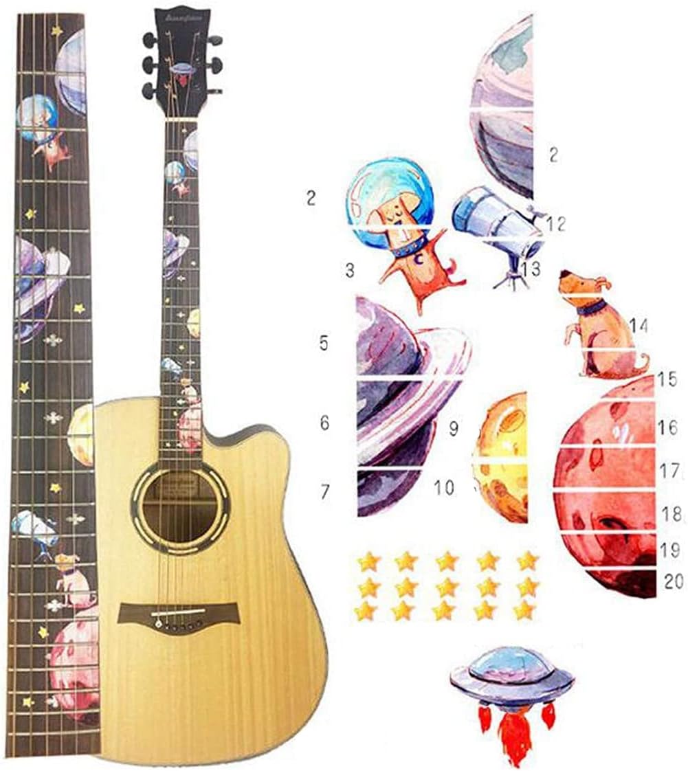Guitar Sticker Neck Fretboard Decals,Cool Unique Inlay Stickers Ukulele ...