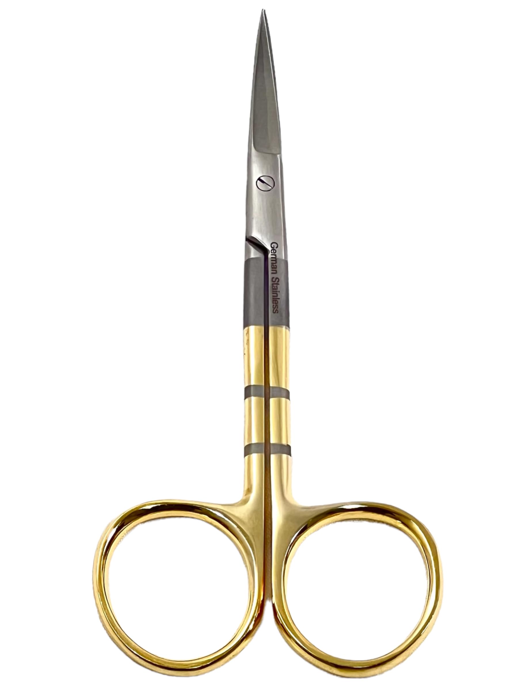 Amazon.com: 4.5" Iris Dissecting Scissors Straight and Curved Gold ...