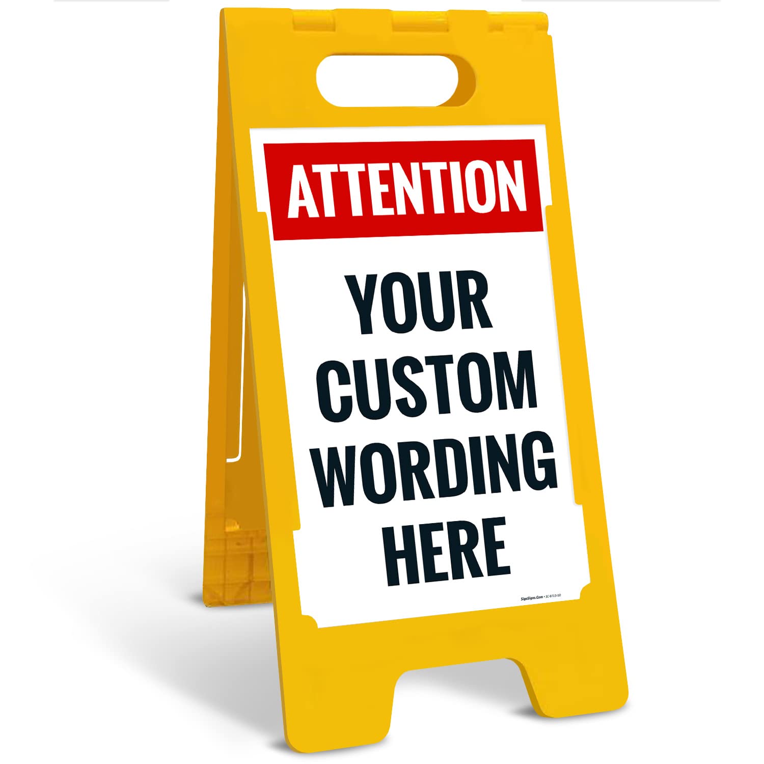 Custom Attention Folding Floor Sign, Sandwich Board/A Frame Sign Kit ...